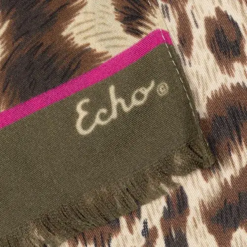 Echo Leopard Silk Scarf