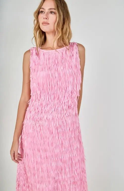 Endless Rose Fringe Sleeveless Midi Dress