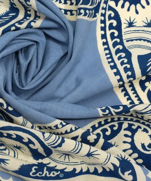 Echo Bohemian Bandana - Denim Blue