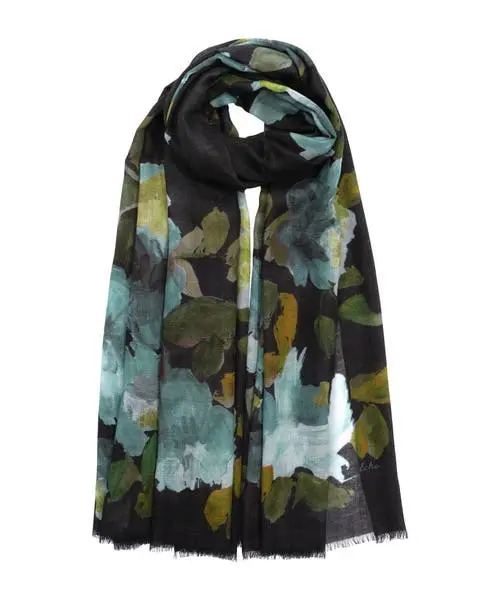 Echo Artists Floral Wrap - Navy