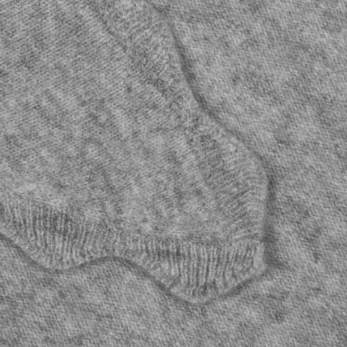 Echo Scallop Knit Triangle - Grey Heather