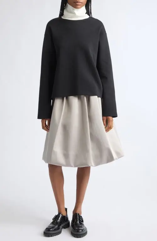 LII Gathered Midi Skirt