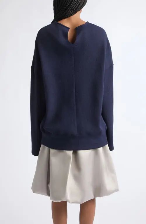 LII Cutout Back Crewneck Sweater