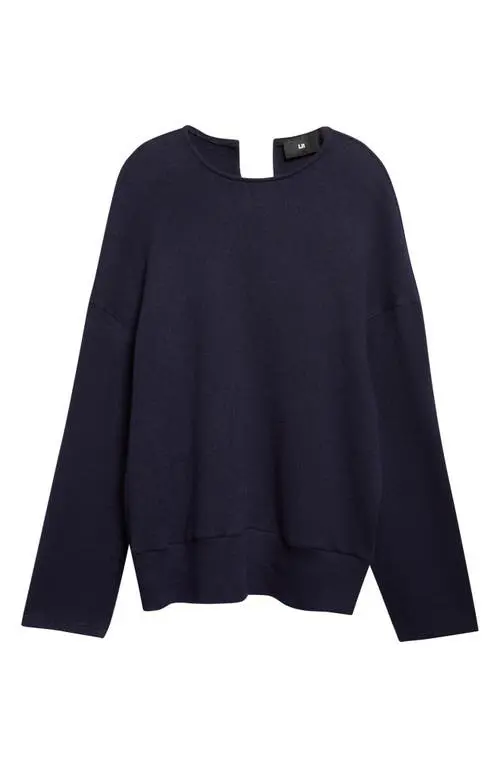 LII Cutout Back Crewneck Sweater