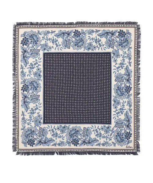 Echo Floral Bandana - Navy