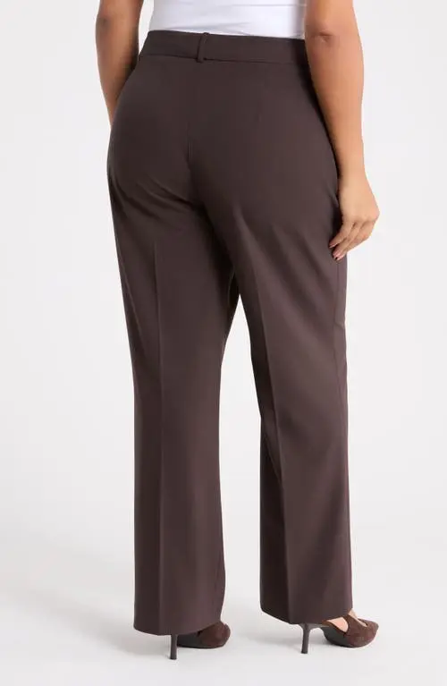 TAHARI ASL Bird's-eye Straight Leg Pants