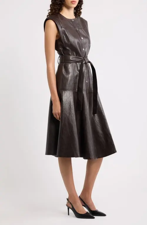 Kobi Halperin Brenda Faux Leather Shirtdress