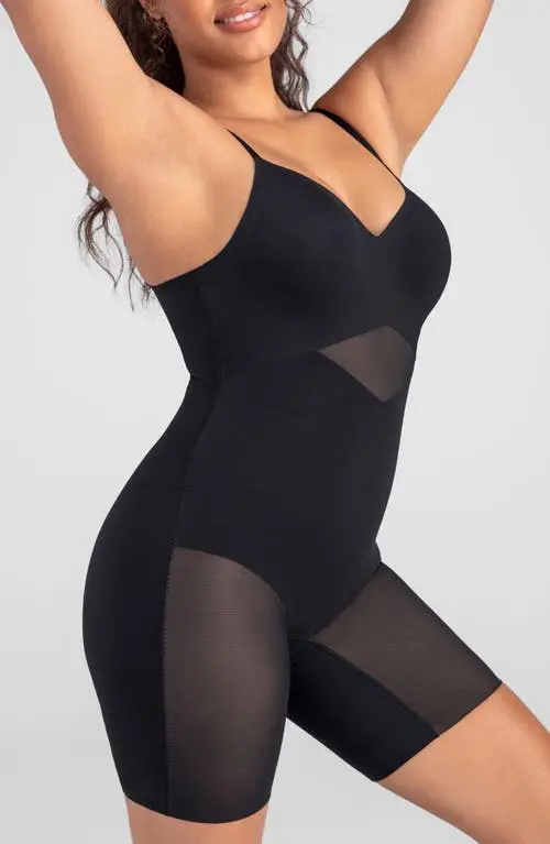 HONEYLOVE Low Back Mid Thigh Shaper Bodysuit