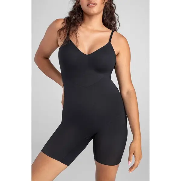 HONEYLOVE Low Back Mid Thigh Shaper Bodysuit - Vamp