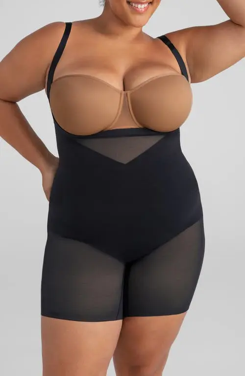 HONEYLOVE Open Bust Mid Thigh Shaper Bodysuit - Runway
