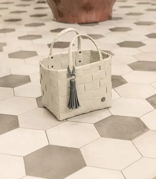 HANDED BY Mini Paris Recycled Plastic Tote Bag - Pale Grey