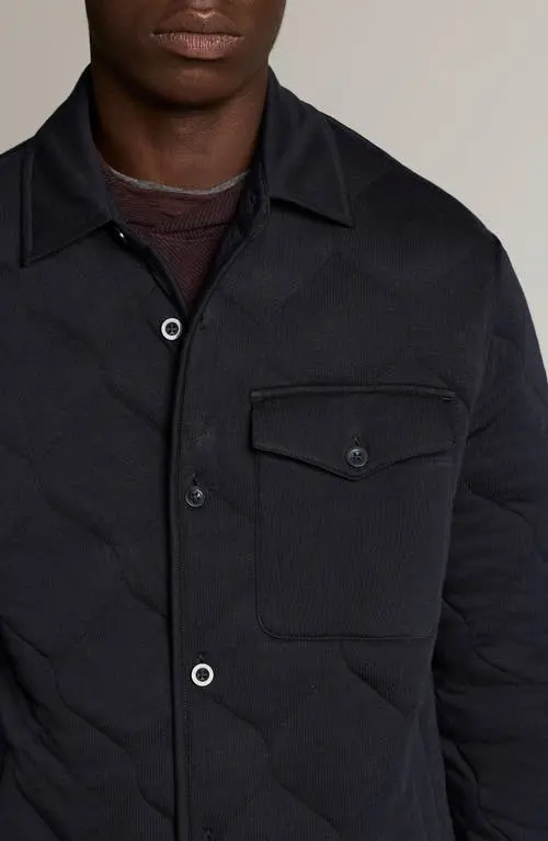 Vince Quilted Shirt Jacket - Coastal