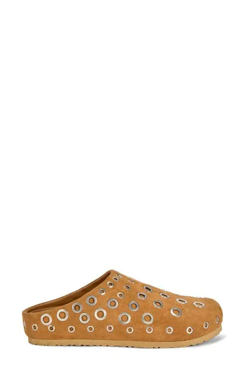 AZALEA WANG Marsha Grommet Faux Leather Flat Mule