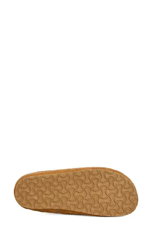 AZALEA WANG Marsha Grommet Faux Leather Flat Mule