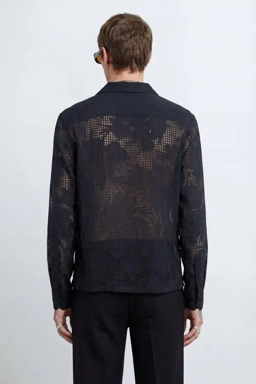 TWISTED TAILOR Ethan Floral Burnout Revere Shirt