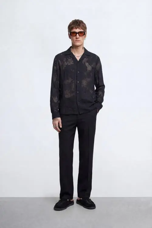 TWISTED TAILOR Ethan Floral Burnout Revere Shirt
