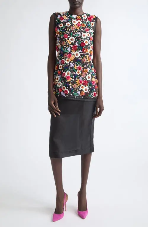 Carolina Herrera Silk Knee Length Skirt