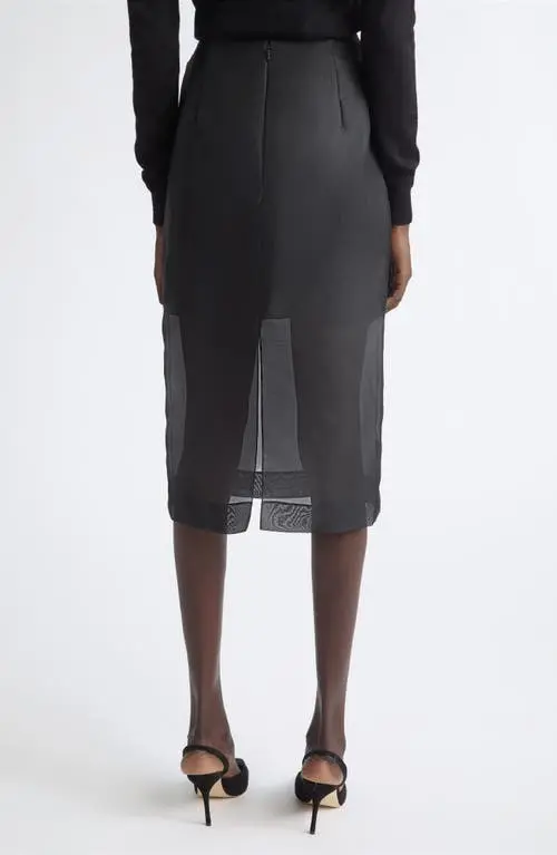 Carolina Herrera Silk Knee Length Skirt