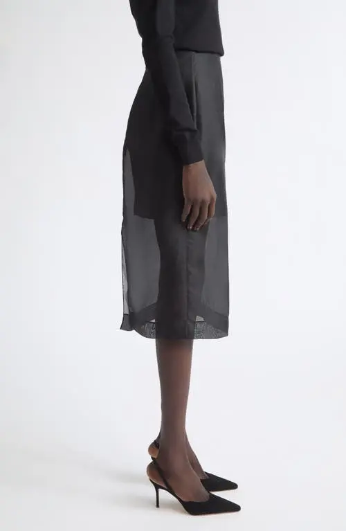 Carolina Herrera Silk Knee Length Skirt