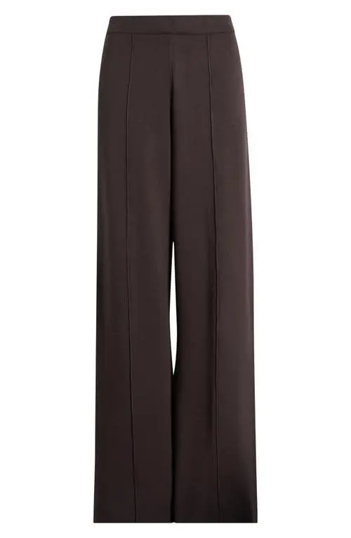 TAHARI ASL Wide Leg Sweater Knit Pants - Espresso