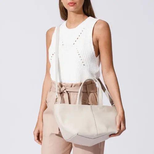 MESCH Ana Leather Tote - Ivory