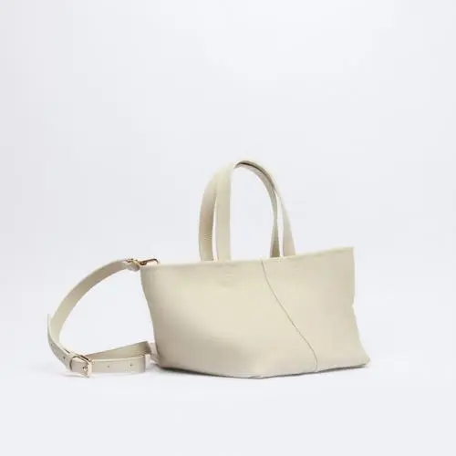 MESCH Ana Leather Tote - Ivory