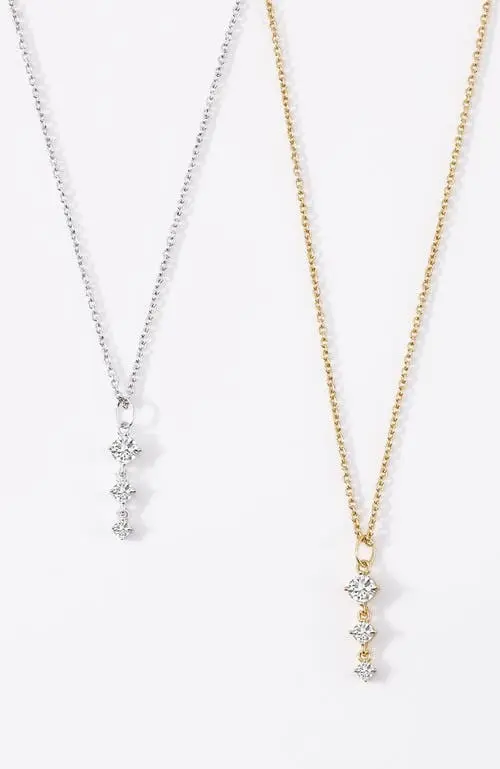 MINT & LILY Three Stone Drop Pendant Necklace