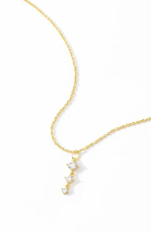 MINT & LILY Three Stone Drop Pendant Necklace
