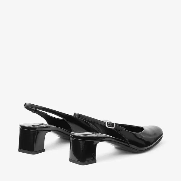 JIMMY CHOO Eyla Sling Back 45 Polished Calf Leather Slingbacks