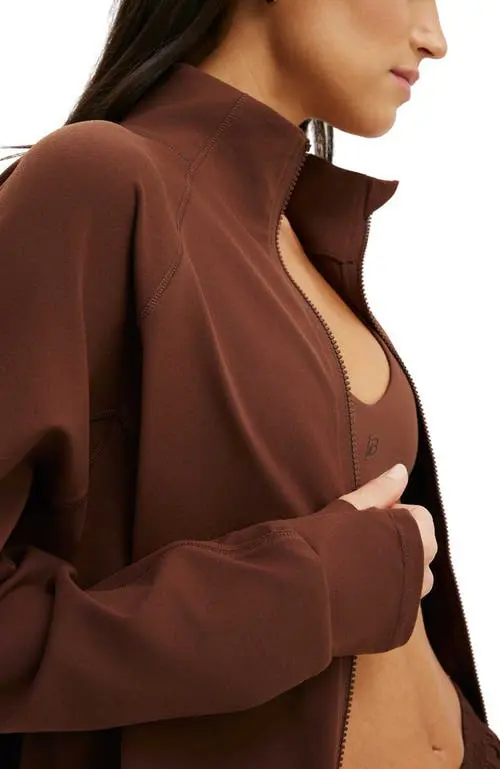 Cotton:on Active Oversized Track Jacket With Contrast Piping - Chestnut