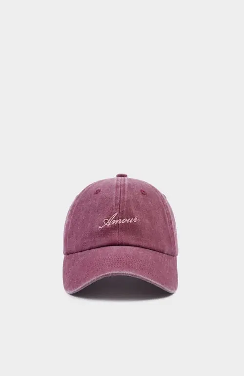 KATIE LOXTON Embroidered Cotton Cap - Red