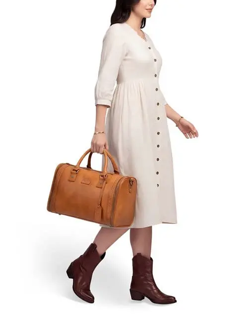 OLD TREND Nomad Genuine Leather Spacious Overnight Weekender