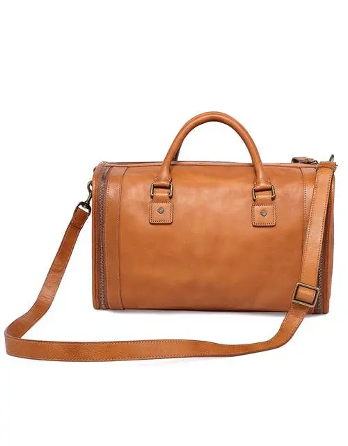 OLD TREND Nomad Genuine Leather Spacious Overnight Weekender