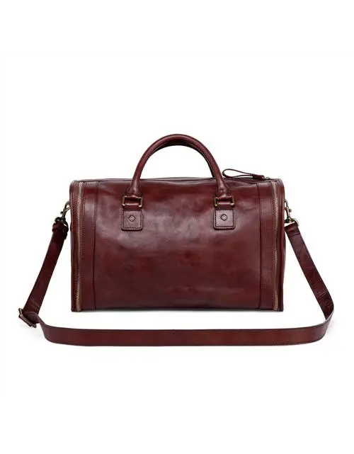 OLD TREND Nomad Genuine Leather Overnight Weekender Bag
