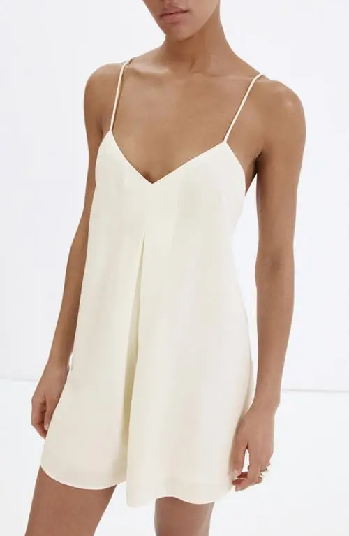 Mango Open Back Straight Jumpsuit - Ecru