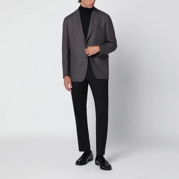 Tagliatore Single-breasted Jacket In Houndstooth Wool