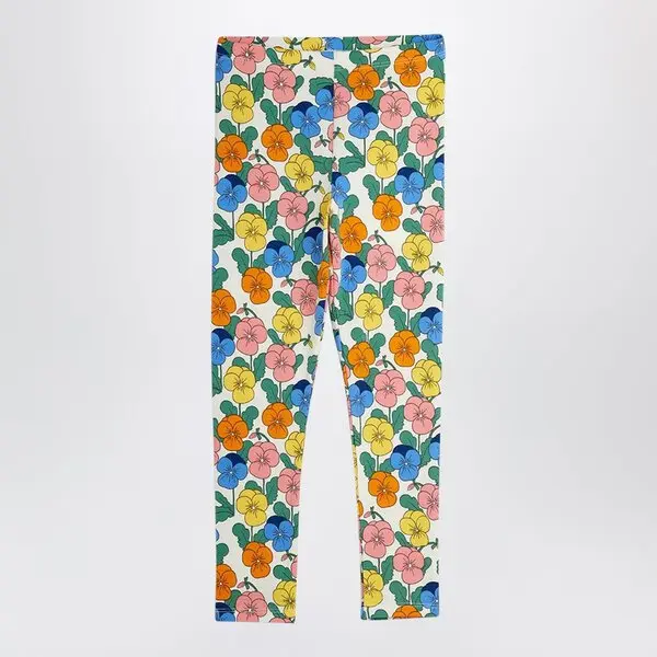 MINI RODINI Multicolour Leggings With Floral Pattern - Multicolor