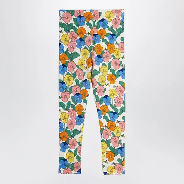 MINI RODINI Multicolour Leggings With Floral Pattern - Multicolor