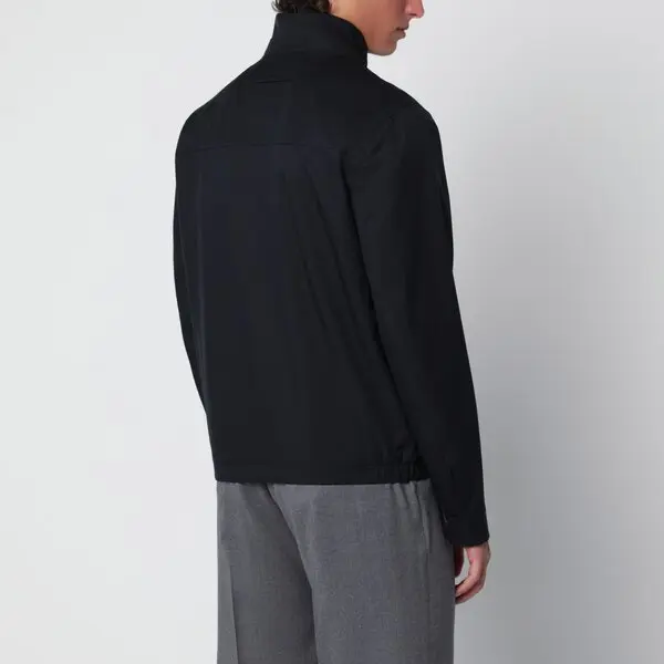 Zegna Navy Zip-up Jacket