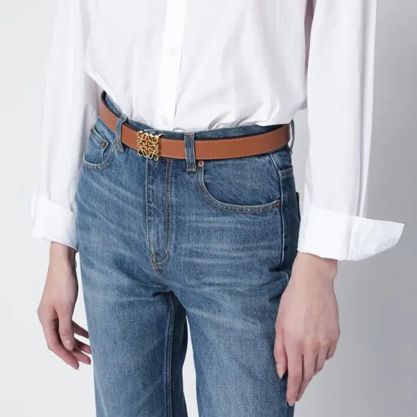 Loewe Reversible /black Anagram Belt