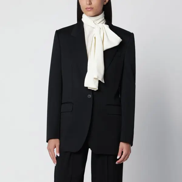 Dolce & Gabbana Single-breasted Jacket In Wool - Black