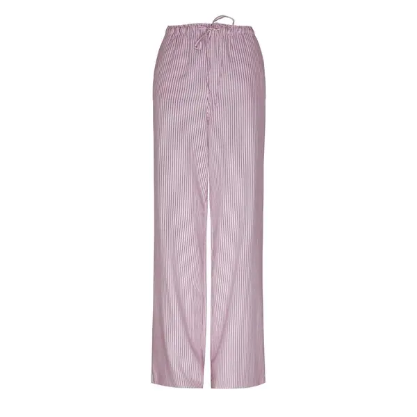 2KSTYLE Amalfi Elasticated Striped Linen Wide-leg Pants Multicolor
