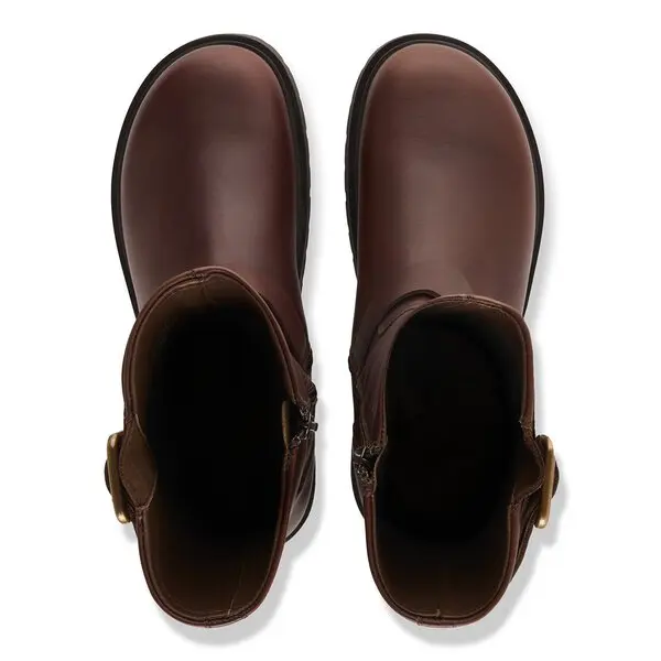BIRKENSTOCK Highwood Mid Buckle Natural Leather Boots - Carafe