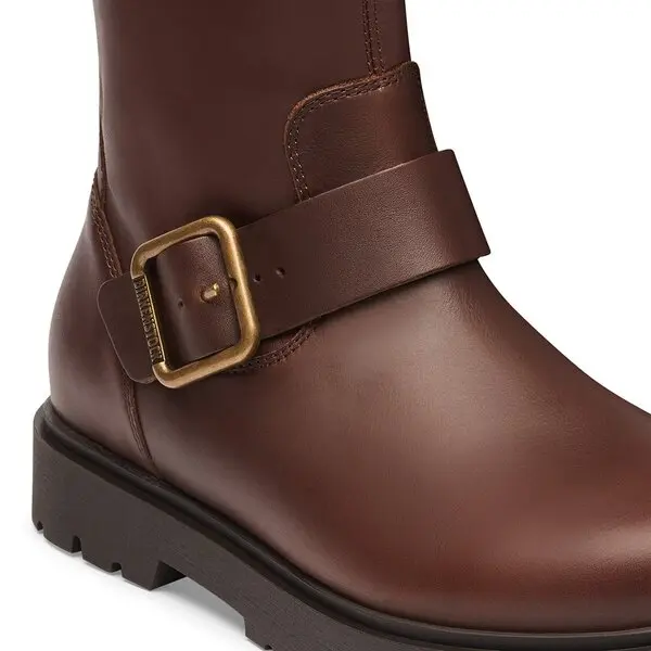BIRKENSTOCK Highwood Mid Buckle Natural Leather Boots - Carafe