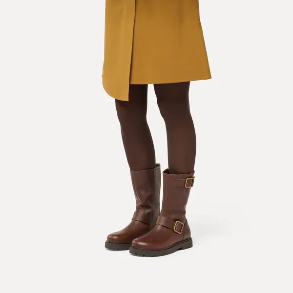 BIRKENSTOCK Highwood Mid Buckle Natural Leather Boots - Carafe