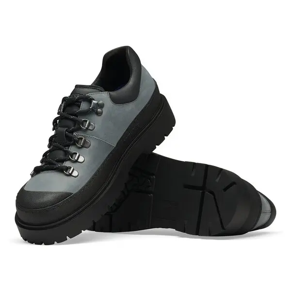 BIRKENSTOCK Prescott Low Oiled Leather Lace-up Boots - Basalt Gray