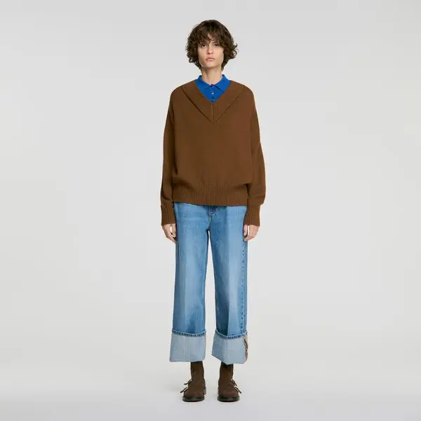 Sandro 2-in-1 Wool And Cashmere Sweater