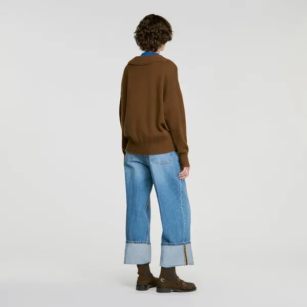 Sandro 2-in-1 Wool And Cashmere Sweater