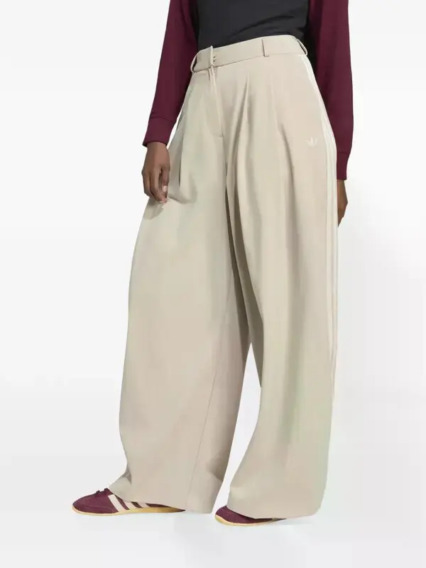 Adidas Pleated Side-stripe Trousers