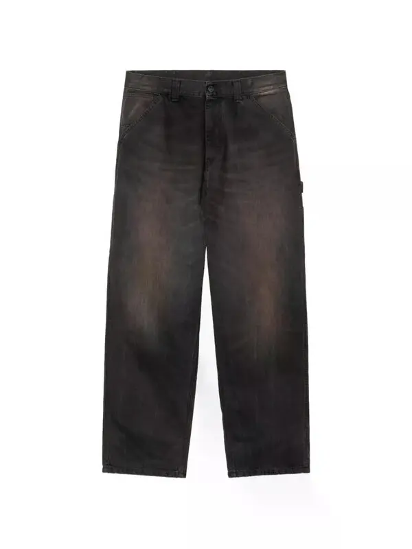 Carhartt Work In Progress Faded-effect Hammer-loop Jeans - Black
